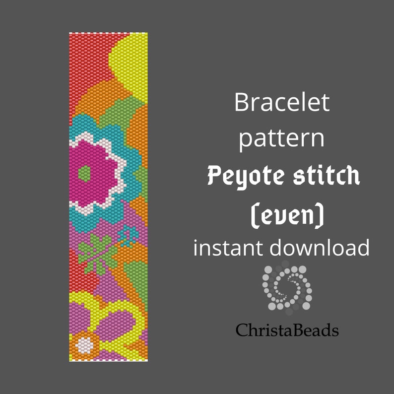 Bracelet Pattern Peyote Stitch PDF Flowers 16 Beadwork DIY - Etsy