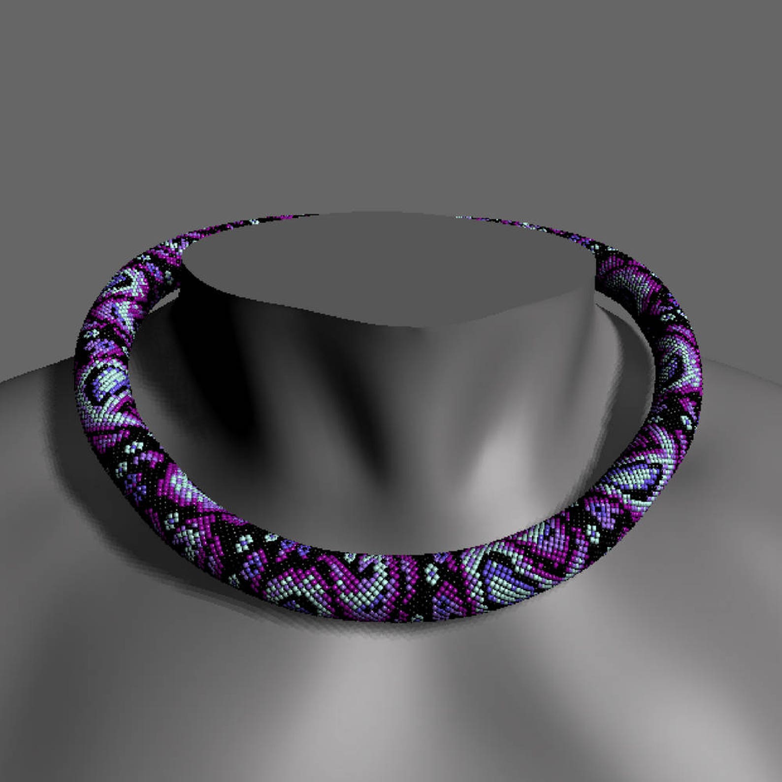 Bead Crochet Necklace Pattern Bead Crochet Pattern Beaded - Etsy