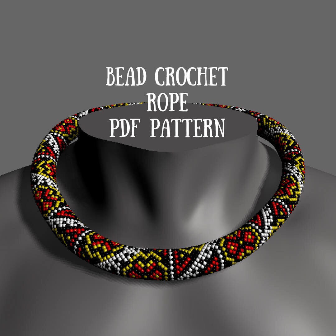 Bead Rope Pattern Bead Crochet Necklace Pattern Seed Beads Pattern ...
