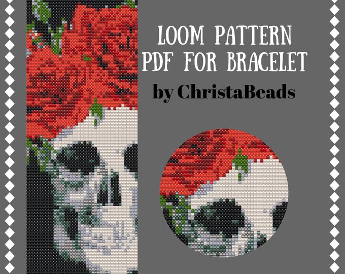 Схема браслета Skull Loom: украшения на Хэллоуин своими руками (схема ...
