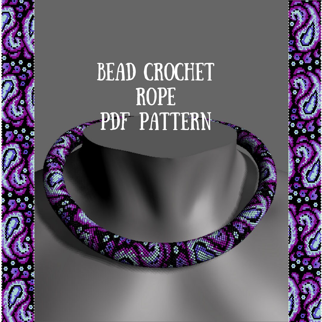 Bead Crochet Necklace Pattern Bead Crochet Pattern Beaded Patterns for ...