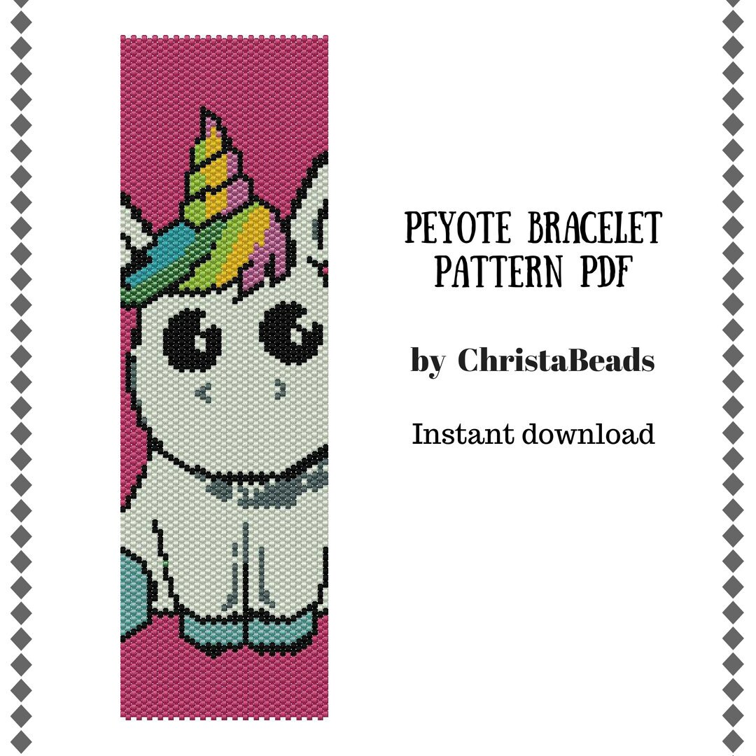 Peyote Bracelet Pattern Beading PATTERN Peyote Stitch Pattern | Etsy