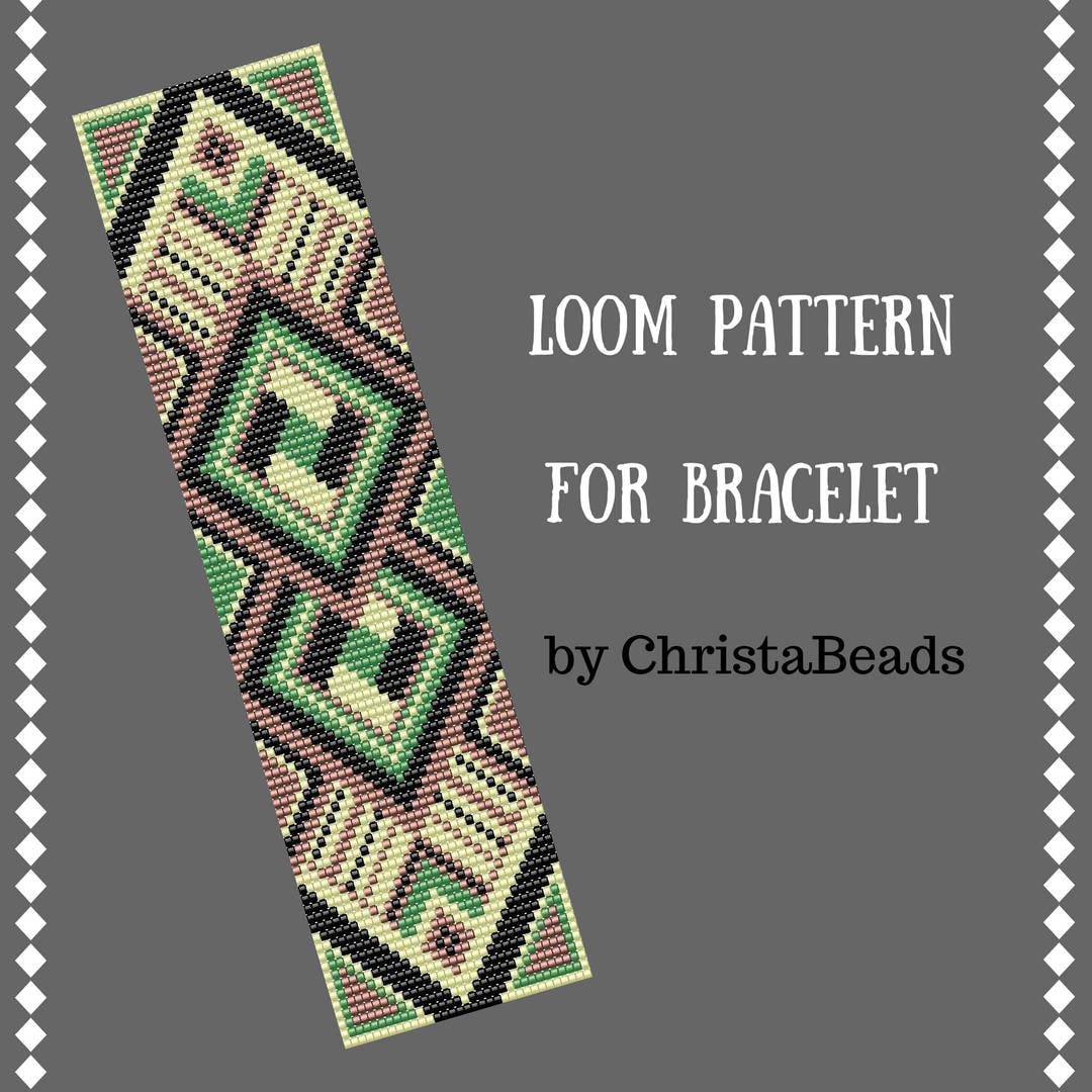 Jewelry Pattern, Bead Pattern, Loom Bracelet Pattern, Square Stitch ...