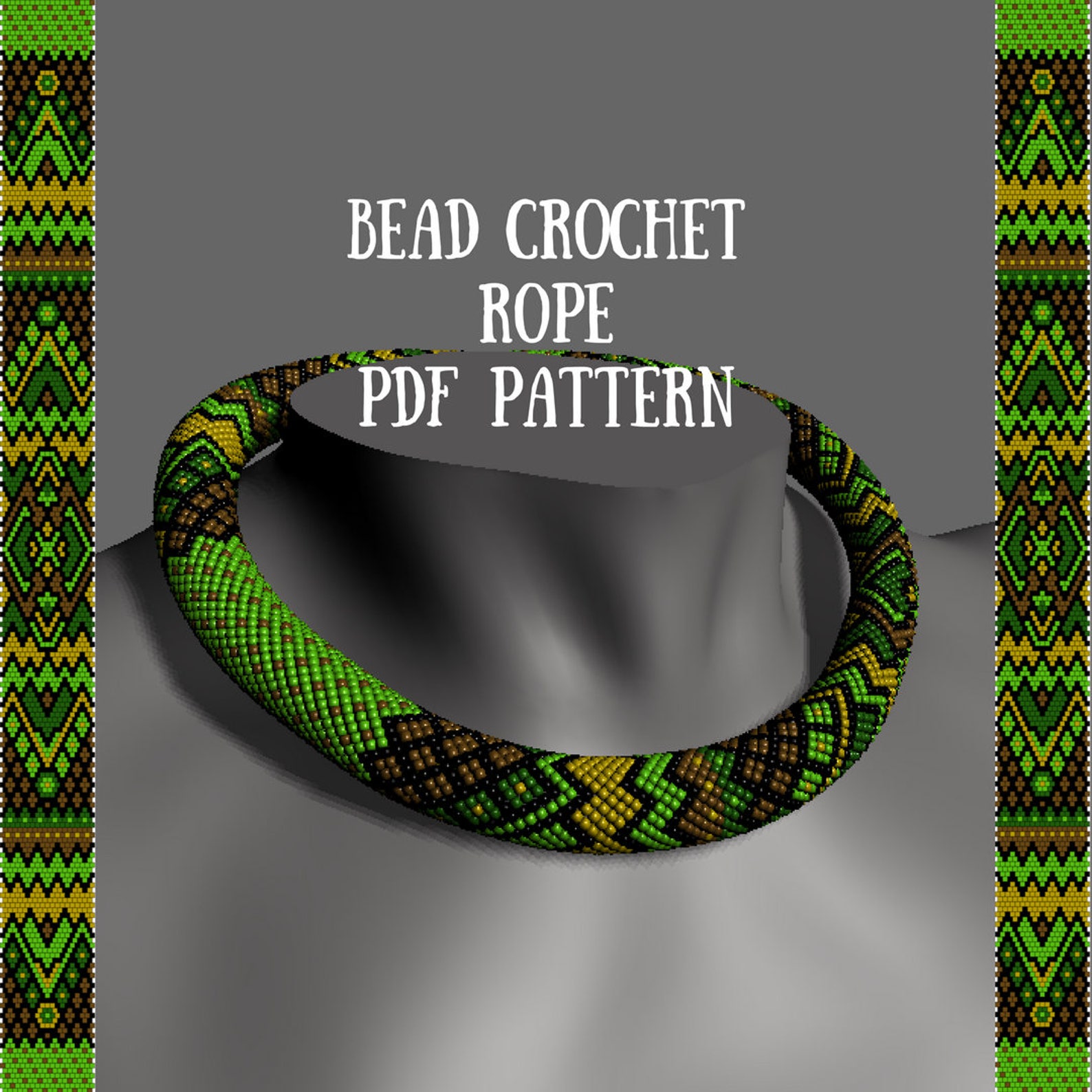 Crochet Rope Pattern Jewelry Pattern Bead Crochet Necklace - Etsy