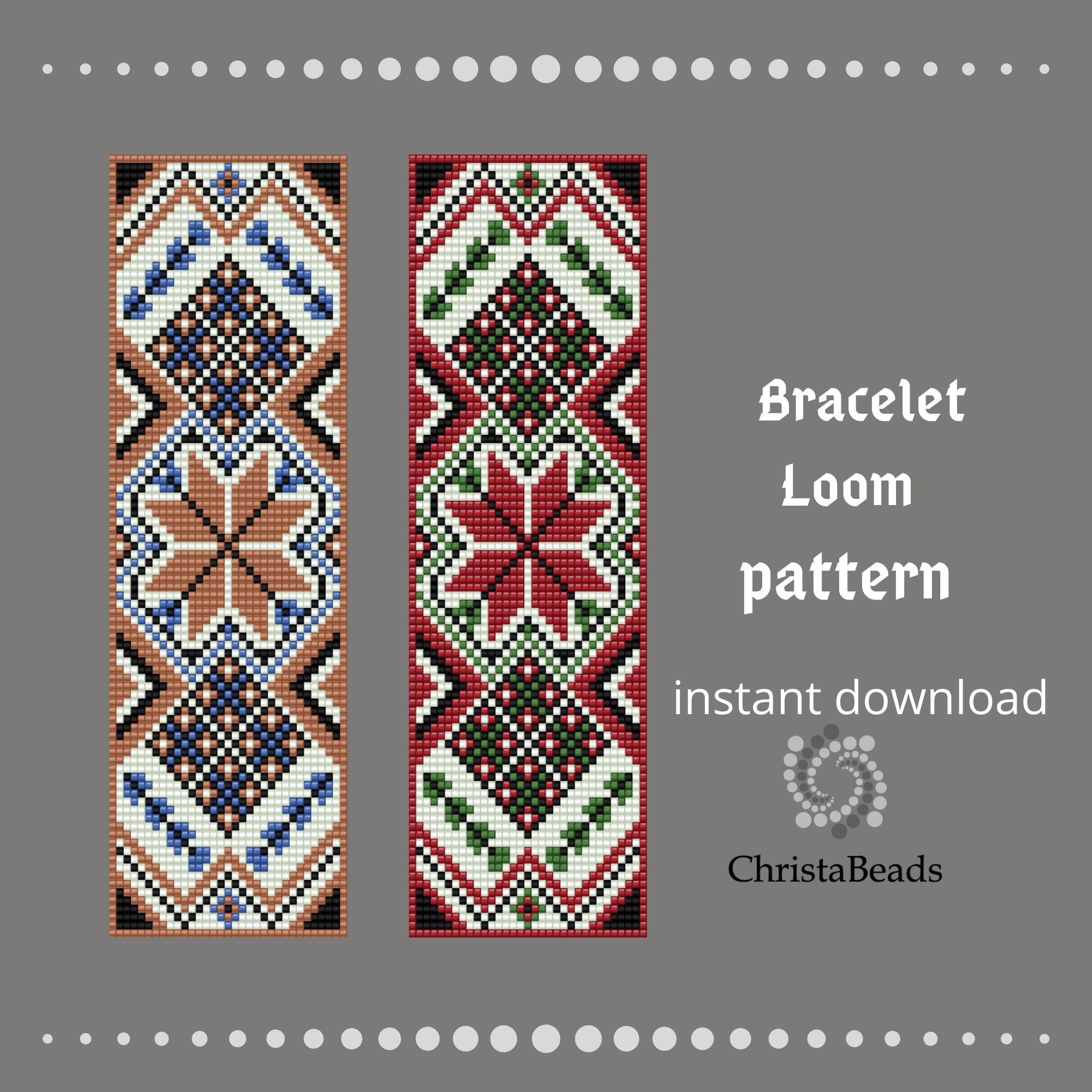Bead LOOM Patterns Native Ethnic-inspired Bracelet Set of 2 - Etsy