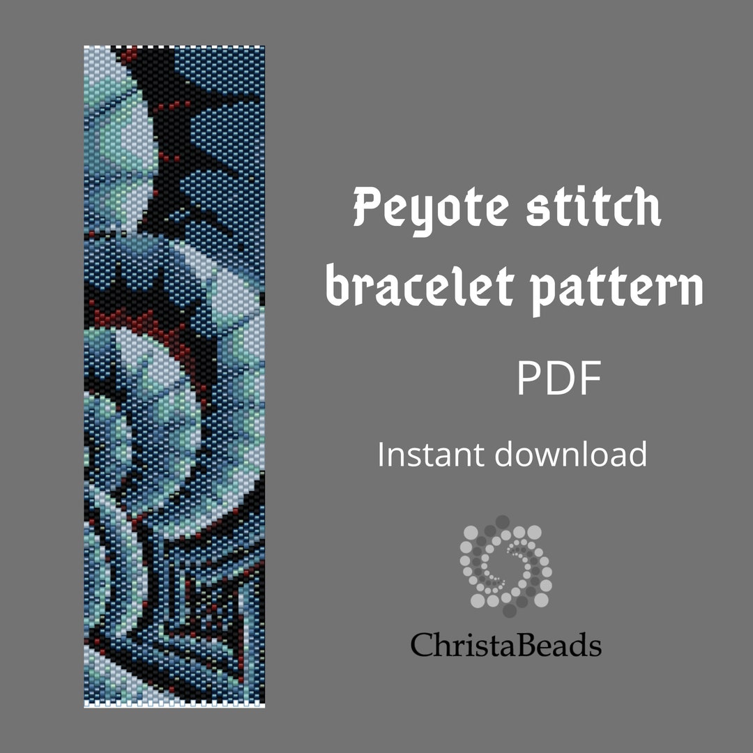 Peyote Stitch Pattern Abstraction27, Peyoted Beaded Bracelet Pattern ...