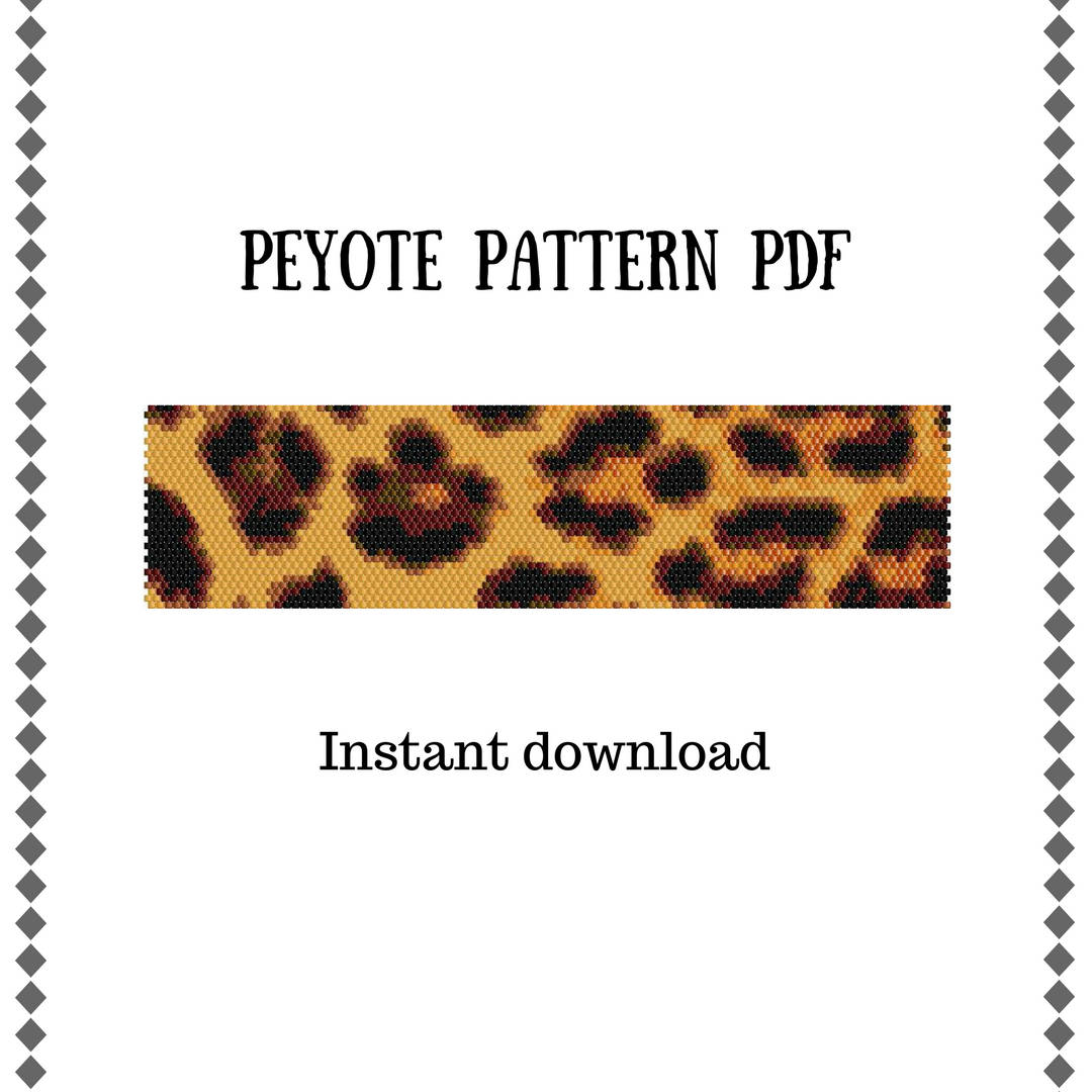Peyote Beading Pattern Leopard Seed Bead Pattern PDF Bracelet Patterns ...