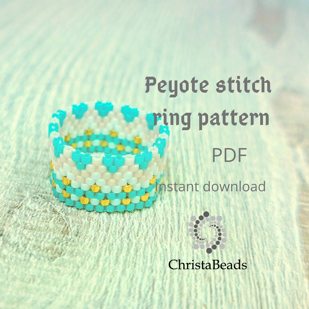 Peyote Ring Pattern, Even Count Peyote Stitch Ring Pattern, Miyuki ...