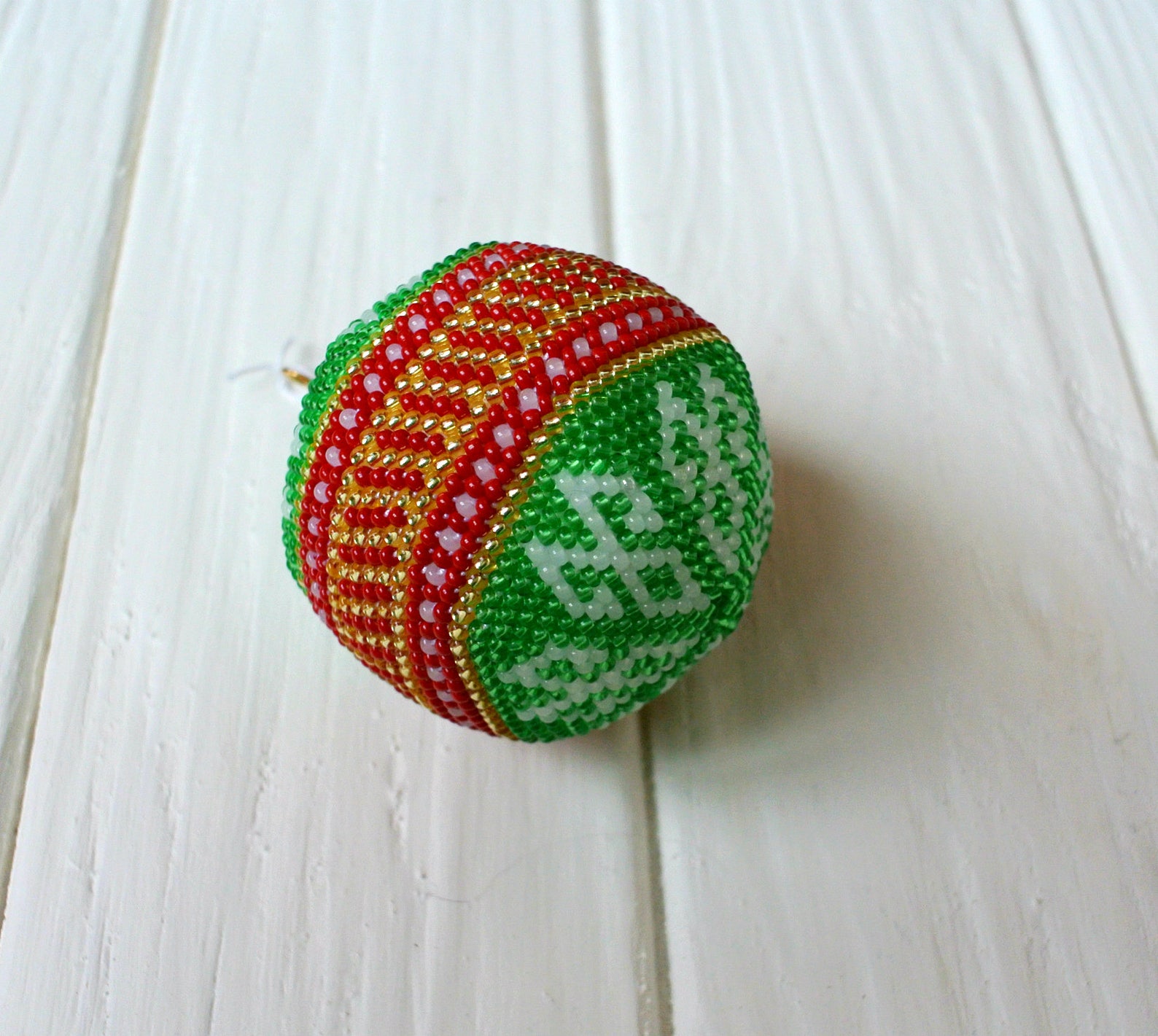 Bead Pattern PDF Christmas Tutorial Beading Ball Bead Crochet | Etsy