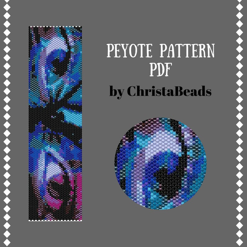 Peyote Bracelet Pattern Seed Bead Pattern Beadwork Pattern PDF Peyote ...
