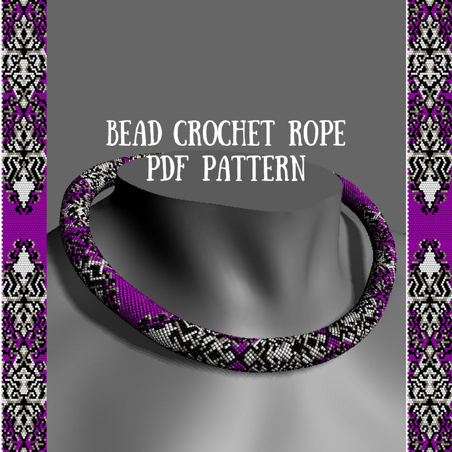 Necklace Pattern Beaded Pattern Crochet Seed Bead Tutorial | Etsy