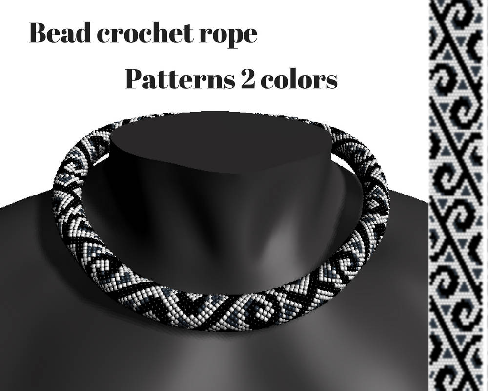 Bead Crochet Rope Pattern Bead Crochet Necklace Pattern Bead - Etsy