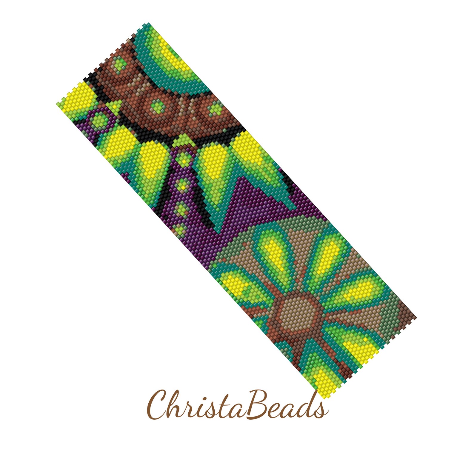 Beaded Peyote Bracelet Pattern PDF Beading Cuff Bracelet | Etsy