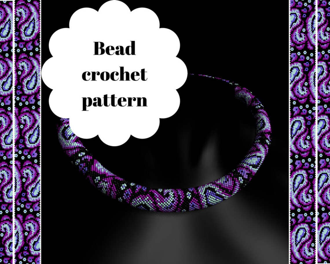 Bead Crochet Necklace Pattern Bead Crochet Pattern Beaded - Etsy