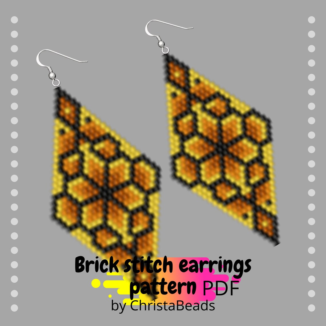 Brick Stitch Pattern for Native American Earrings 10 Digital - Etsy