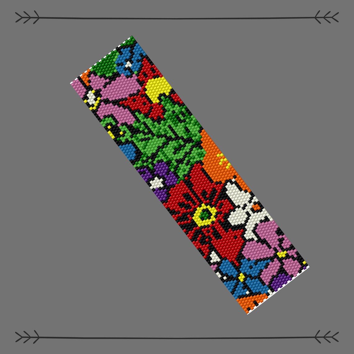Peyote Bracelet Pattern 015 Peyote Stitch Pattern PDF Bead - Etsy