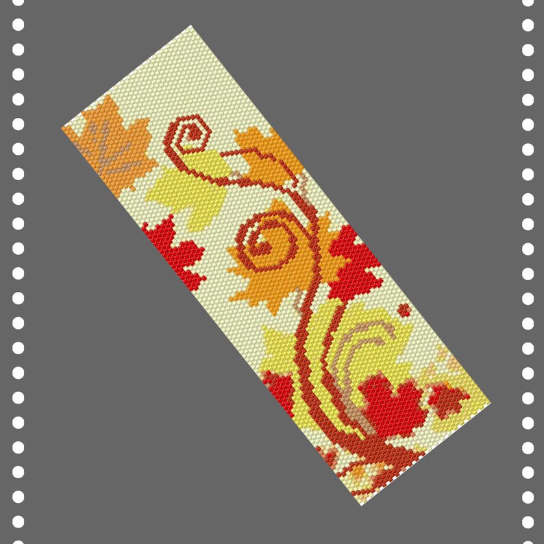 Peyote Bracelet Pattern Autumn Peyote Stitch PDF Beading - Etsy