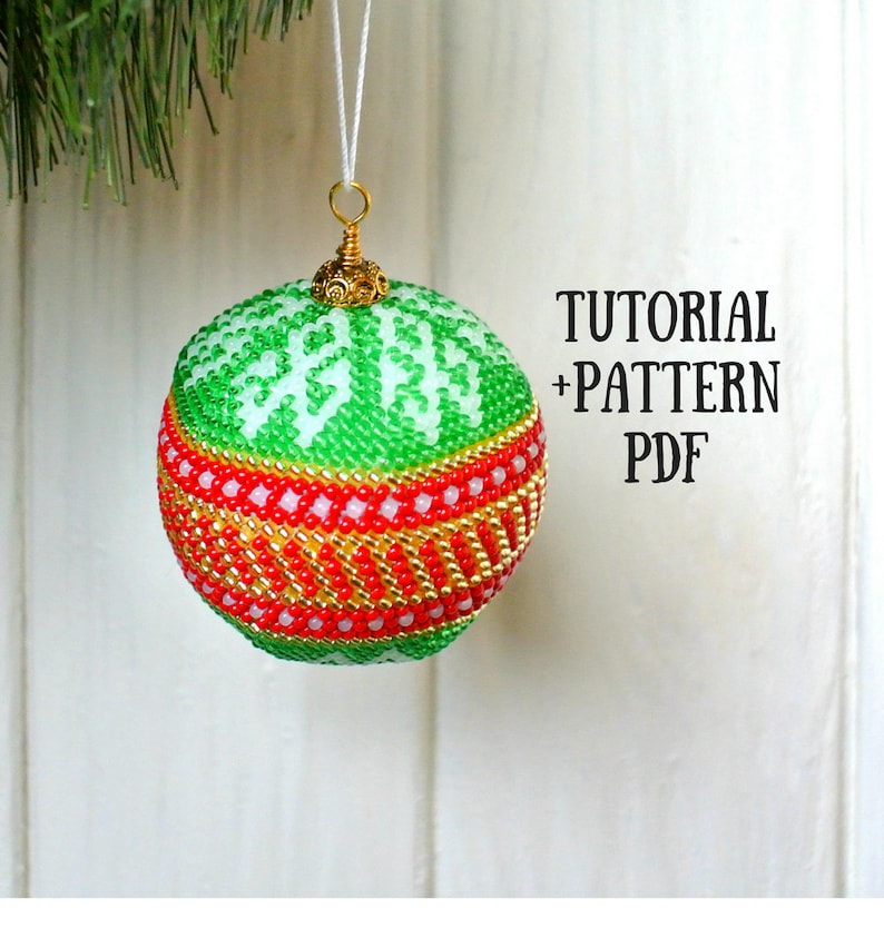 Bead Pattern PDF Christmas Tutorial Beading Ball Bead Crochet - Etsy