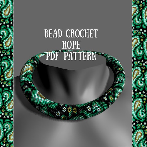 Bead Crochet Rope Pattern for Necklace PDF Pattern for Beaded - Etsy