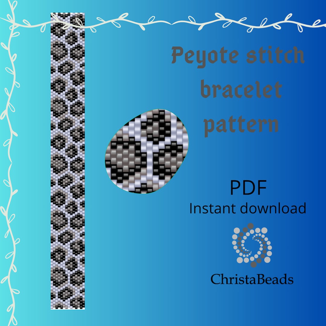 Peyote Leopard Pattern, Peyote Stitch Pattern Narrow, Even Count. - Etsy