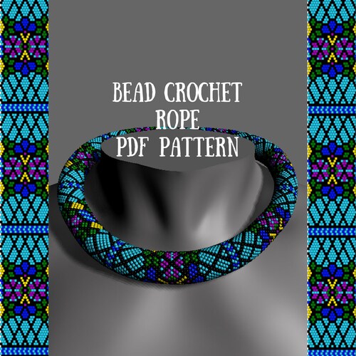 Bead Crochet Rope Pattern for Necklace PDF Pattern for Beaded | Etsy