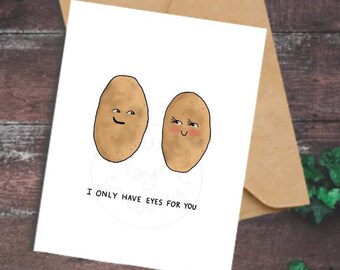 Potato Anniversary Card - Etsy