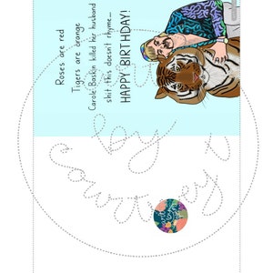 Digital Download Tiger King Birthday Card Tiger King Happy Birthday ...