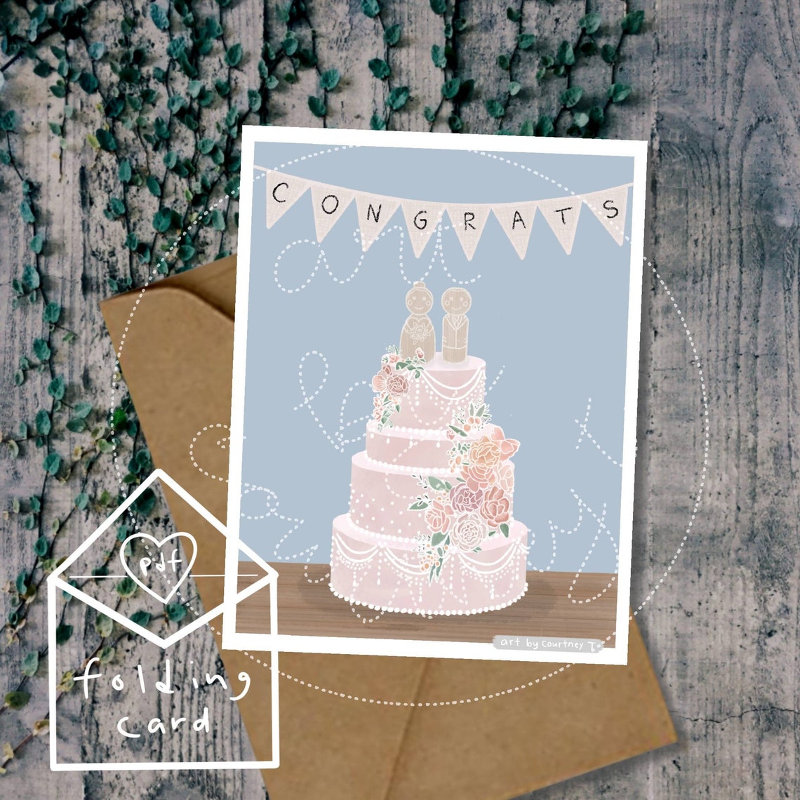 Wedding Card *digital Download* | Congratulations Card | Pdf Wedding ...