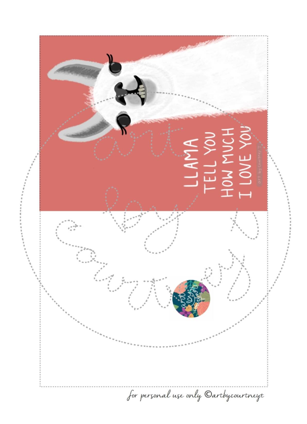 Digital Download ** | Llama Anniversary Card | Pdf Llama Card ...