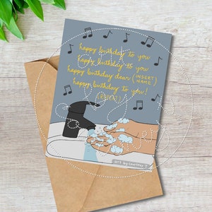 Digital Download ** | Birthday Card | Happy Birthday Song | Wash Your ...