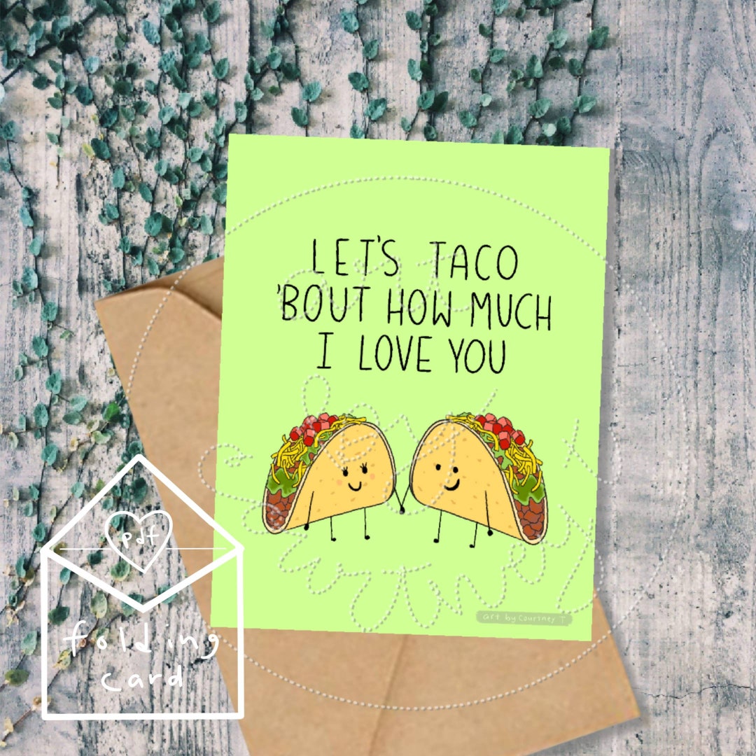 Digital Download ** | Funny Taco Anniversary Card | Pdf Taco Card ...