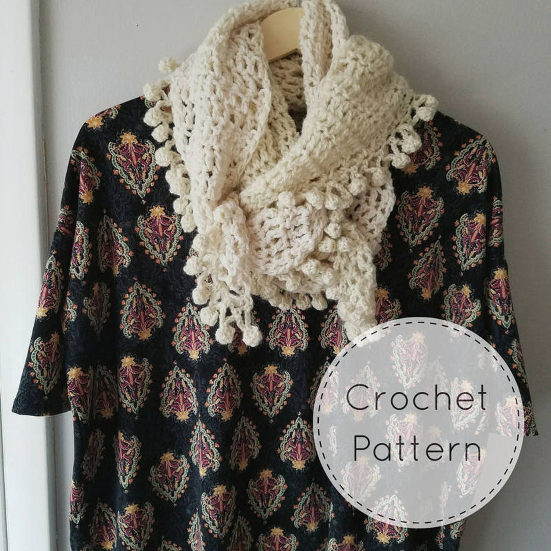 Ivy Triangle Scarf Pattern | Crochet Scarf Pattern - Etsy