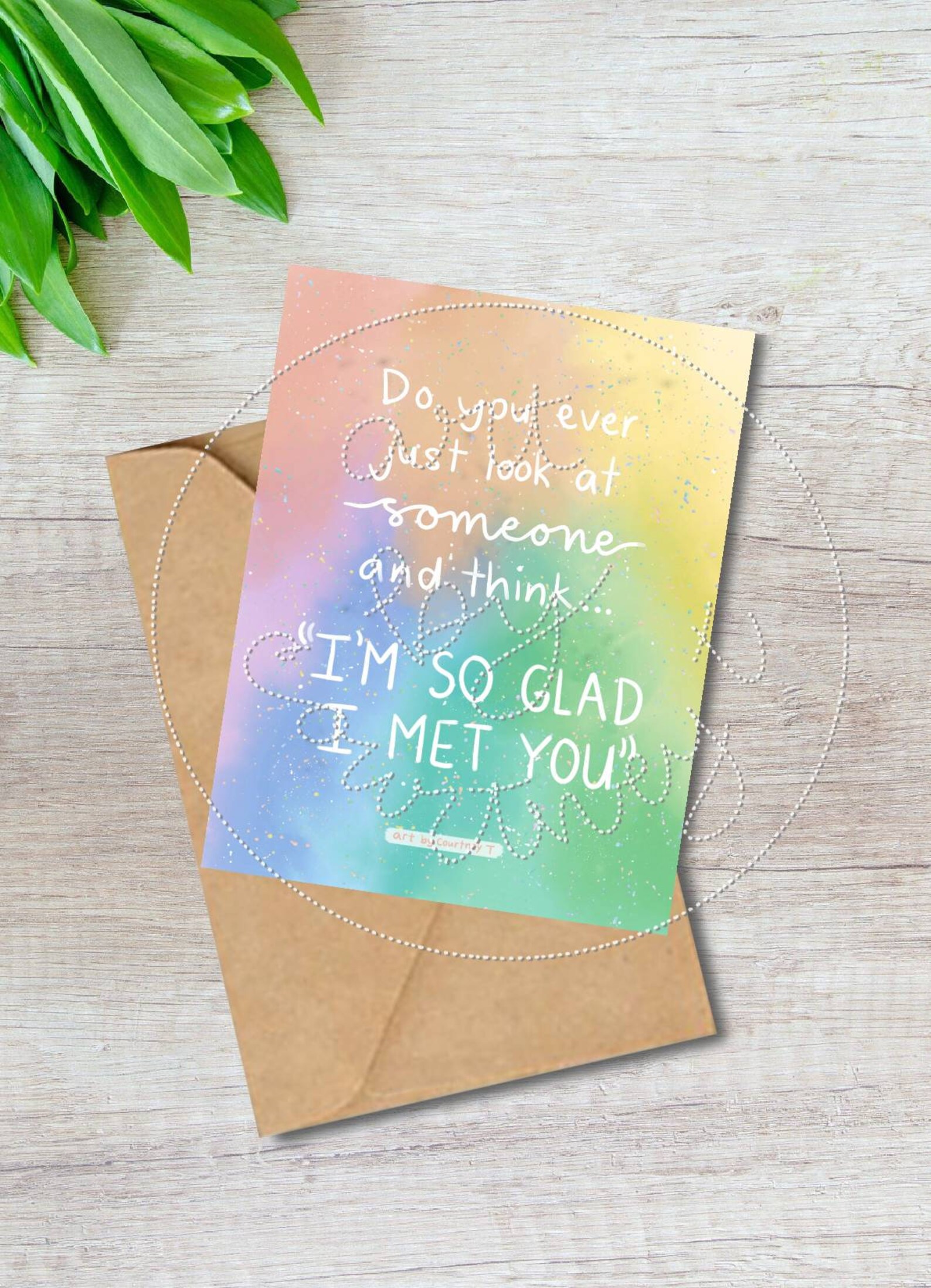 Digital Download printable Friendship Card pdf | Etsy