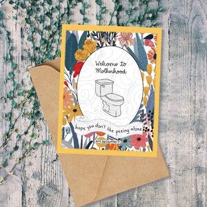 Digital Download **| Welcome to Motherhood Card | Funny New Baby Card ...