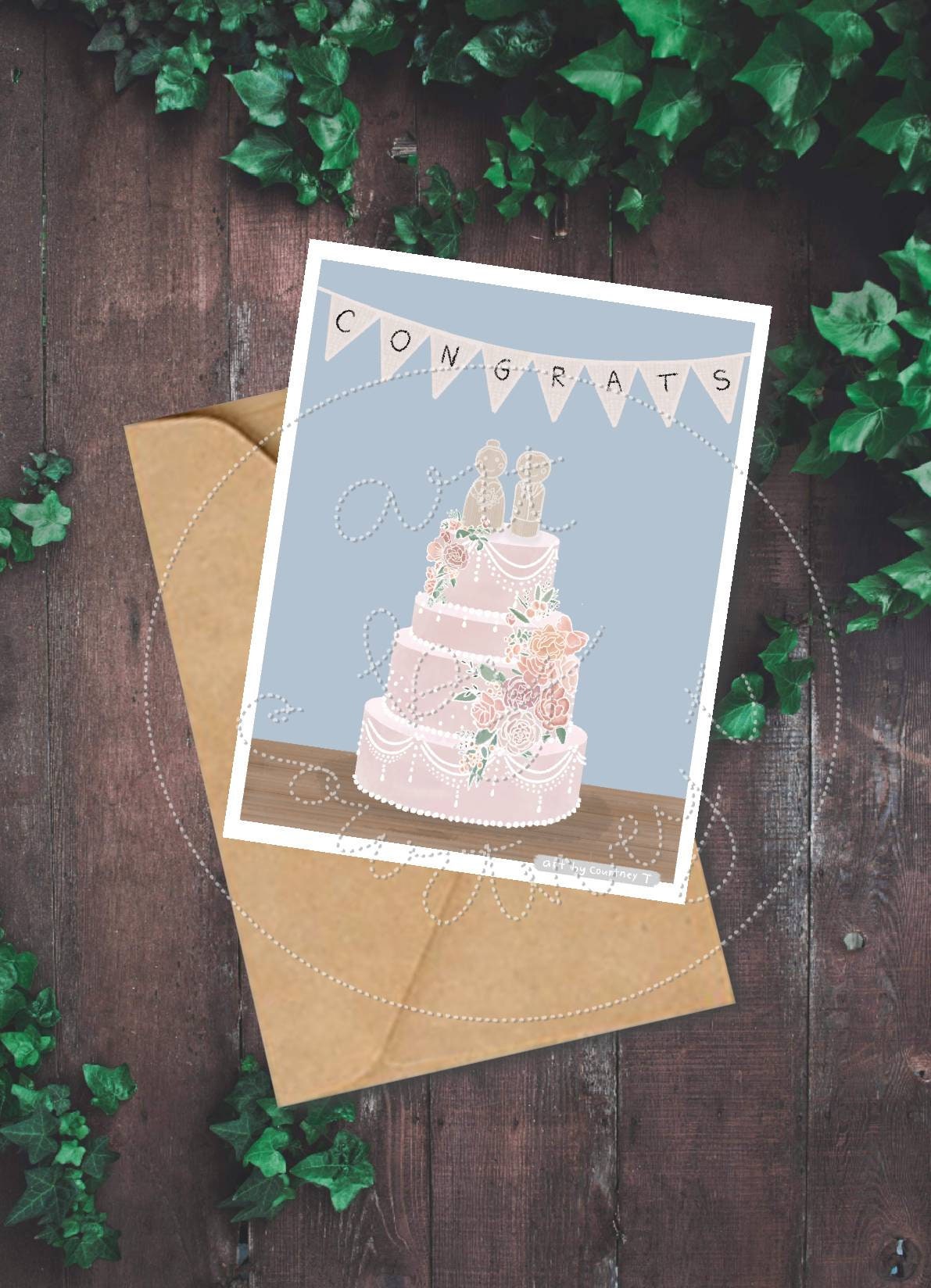 Wedding Card *digital Download* | Congratulations Card | Pdf Wedding ...