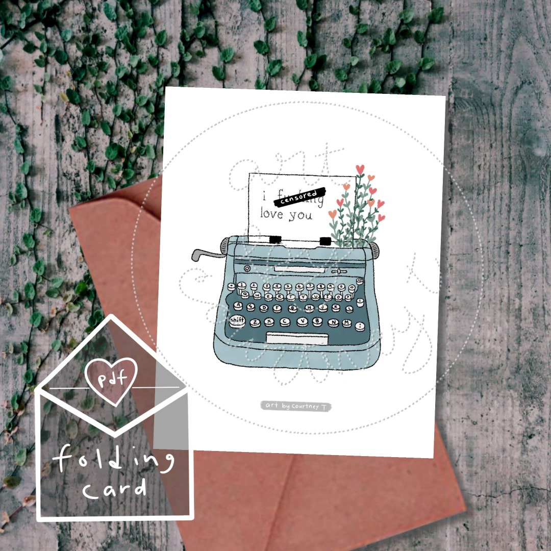 Digital Download Printable Love You Card Pdf Funny Love You Card ...