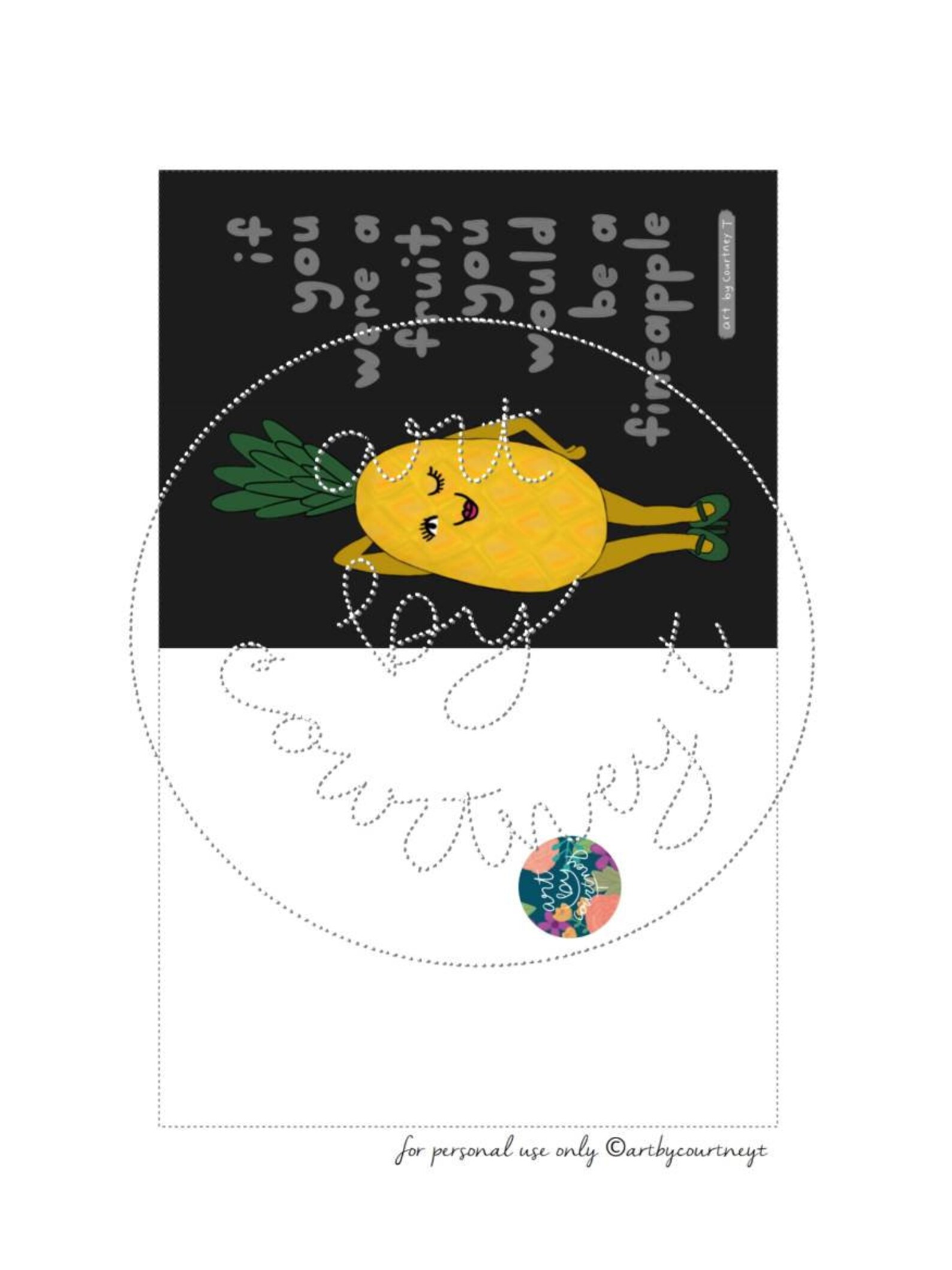 Digital Download ** | Printable Fineapple Valentine Card | Printable ...
