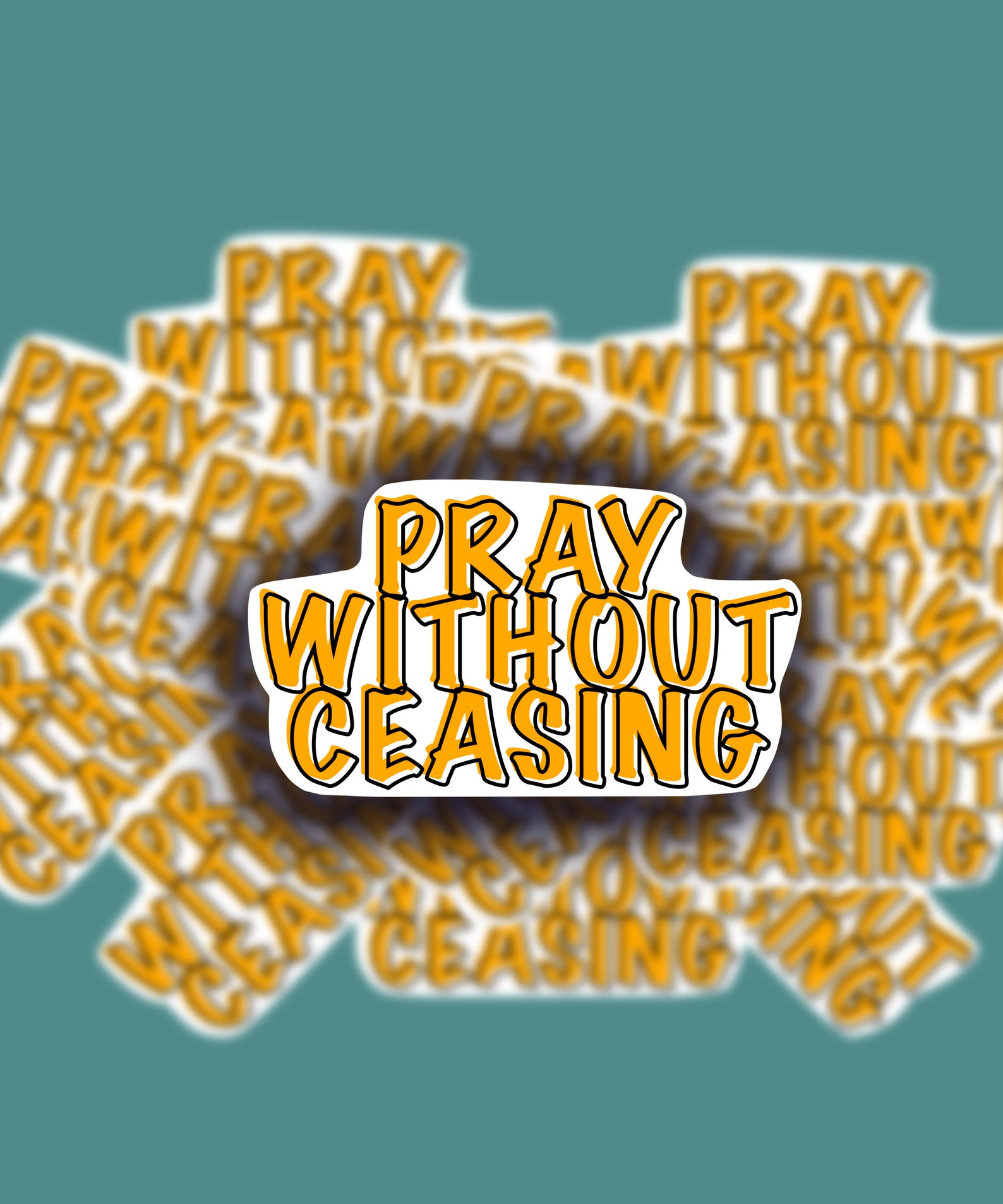 Pray Without Ceasing Faith Sticker About Scripture and - Etsy