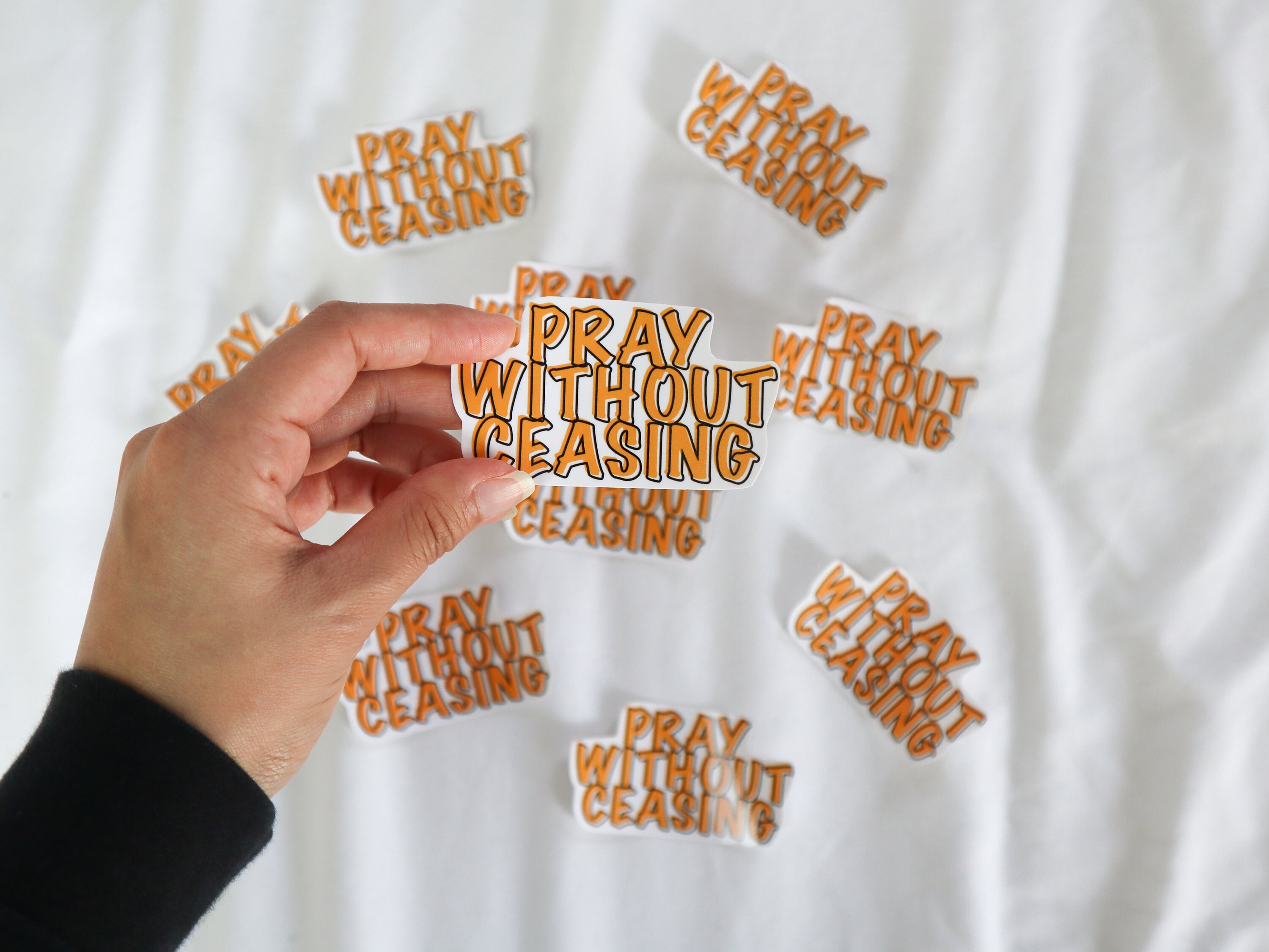 Pray Without Ceasing Faith Sticker About Scripture and - Etsy