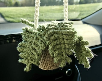 Car Fern Crochet PATTERN by Pamelambie Car Plant - Etsy