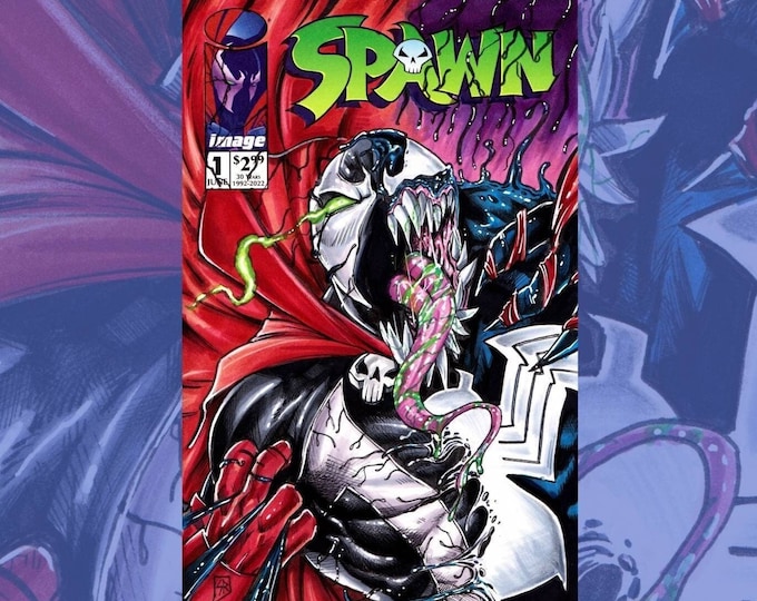 Spawn X Venom Blank Variant Comic Cover Artwork by Sam Rogers - Todd ...