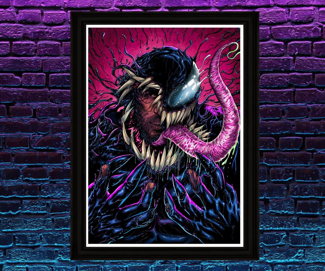 Venom Poster A4 A3 Art by Sam Rogers Eddie Brock Spider-man Movie Wall ...