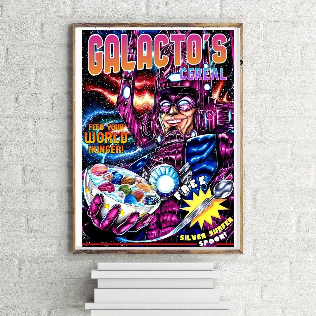 Galactus A4 / A3 Poster - Cereal Parady - Art of Sam Rogers - Marvel ...