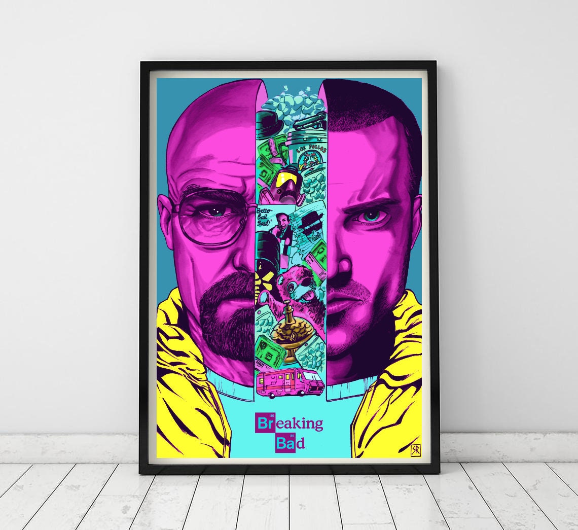 Breaking Bad A4 Poster - Limited Edition Hand Drawn Print - Sam Rogers ...