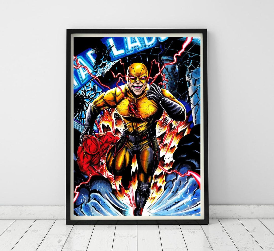 Reverse Flash A4 8.5 X 11 Poster Hand Drawn Limited Print CW TV Show DC ...