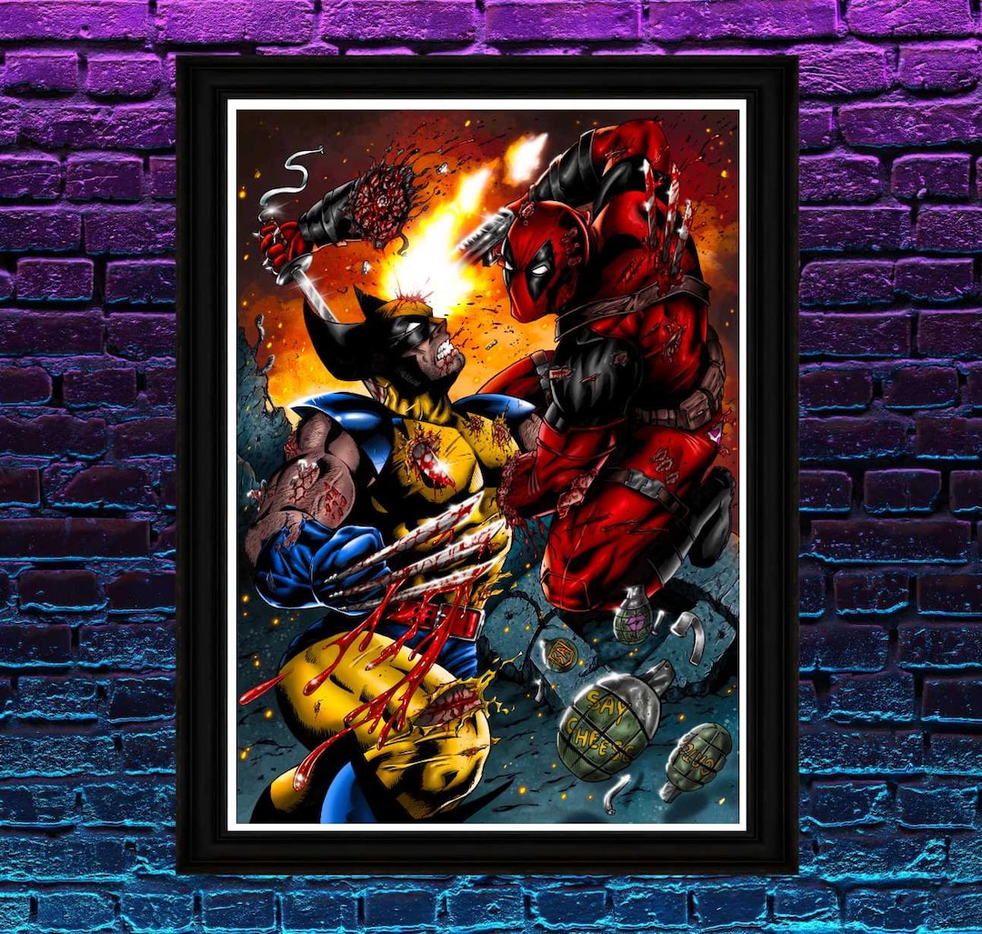 Deadpool Versus Wolverine A4 / A3 Poster - Art by Sam Rogers - X-men ...
