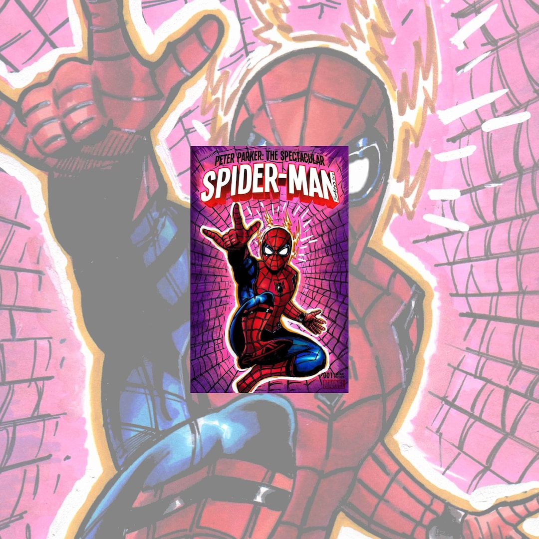 Peter Parker the Spectacular Spider-man Blank Comic Sketch - Etsy