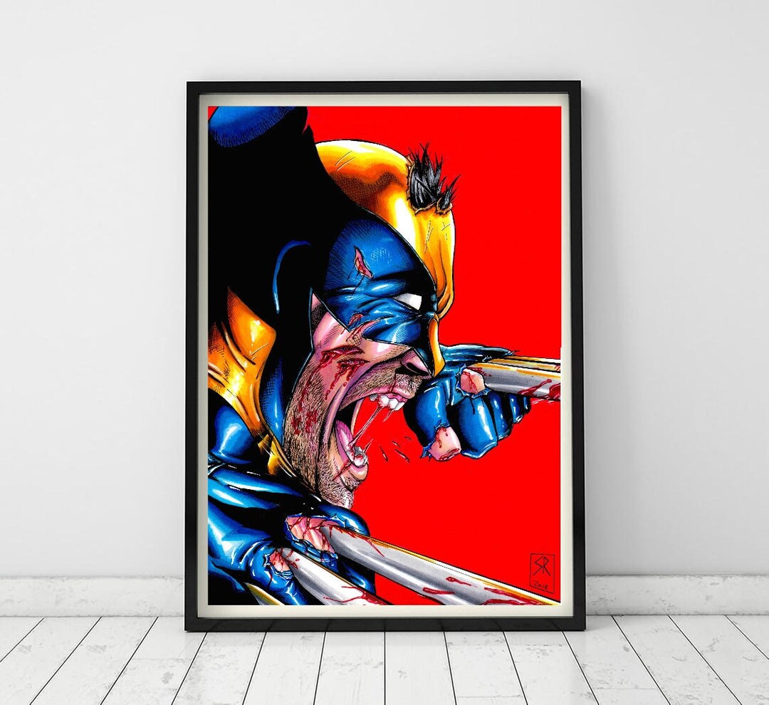 Wolverine A4 A3 Size Poster Art Hand Drawn Limited Print Marvel ...