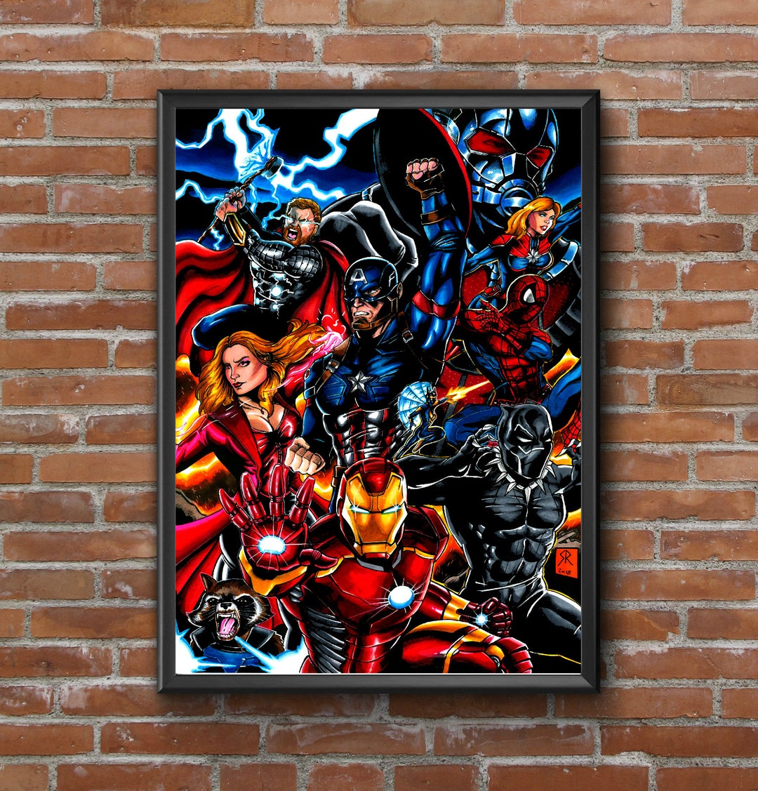 Avengers A3 Poster Art of Sam Rogers Limited Edition Marvel Wall ...