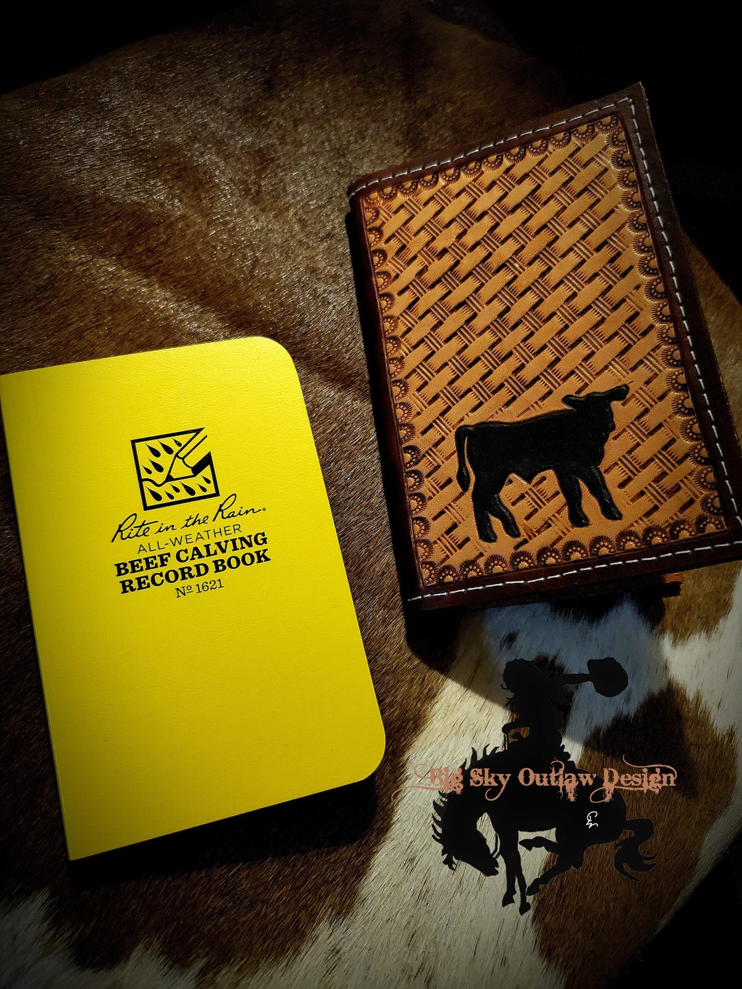 Leather Angus Calving Book - Etsy